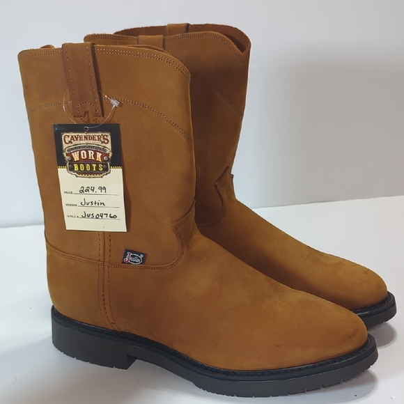 Justin Boots | Shoes | Justin Conductor Brown Mens Pull On Boots Style ...